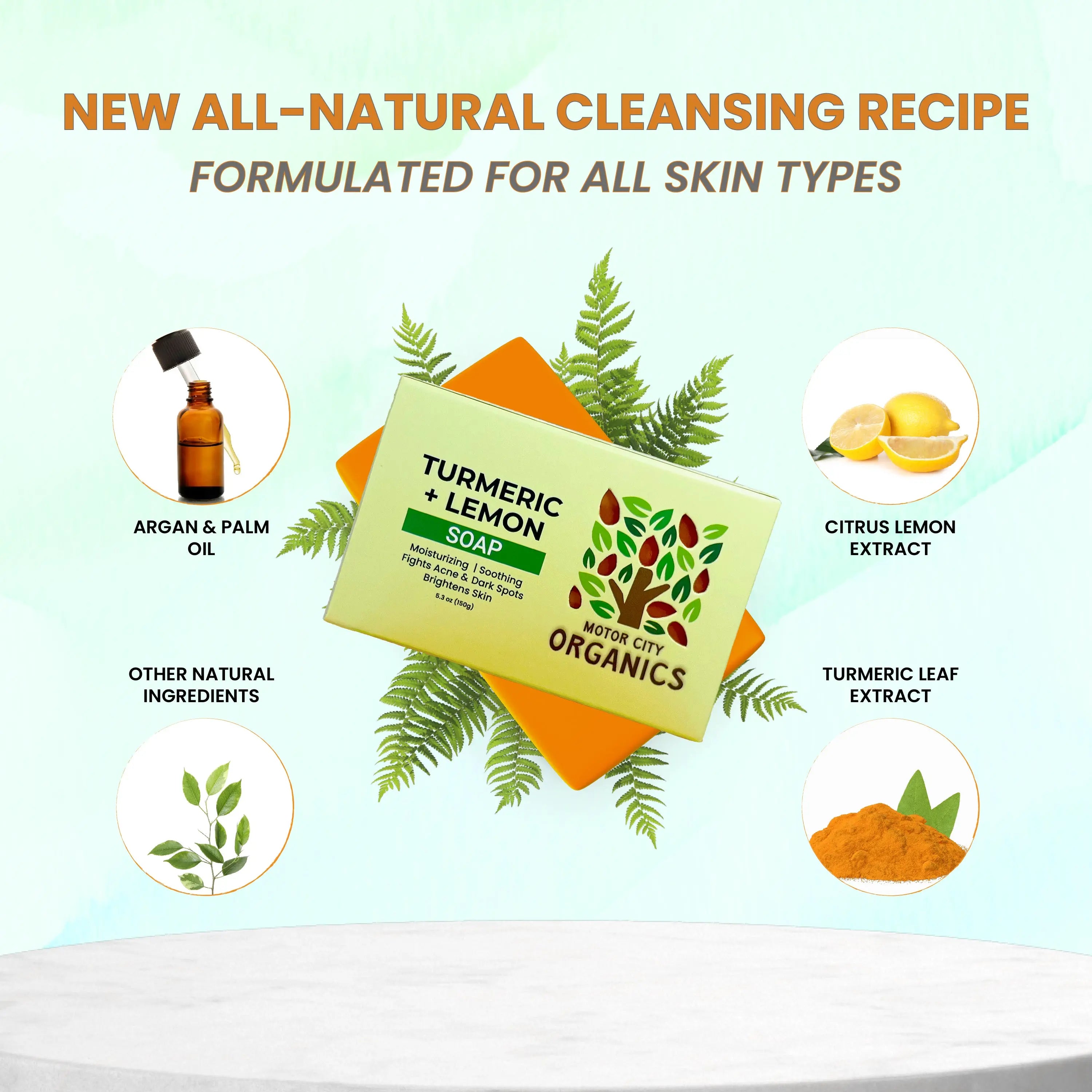 Turmeric Lemon Soap Bar – Motor City Organics